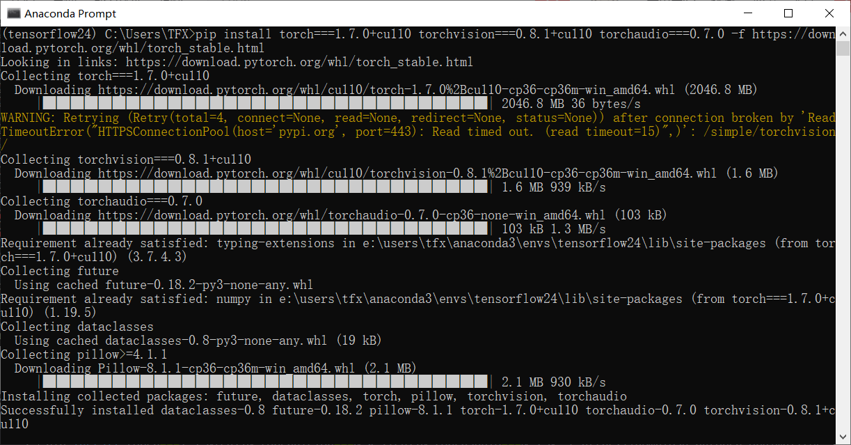 Win10下安装CUDA11.0+CUDNN8.0+tensorflow-gpu2.4.1+pytorch1.7.0+paddlepaddle-gpu2.0.0_cuda 11.0 ...