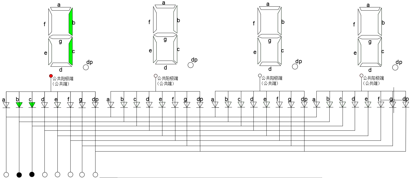 51单片机初学2-数码管动态扫描_3461bs-1数码管引脚图-CSDN博客