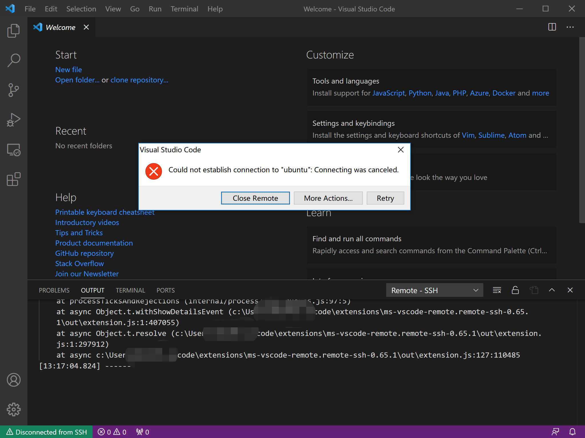 Vscode连接服务器失败client Vscode Spring Boot Connection To Server Is Csdn博客 