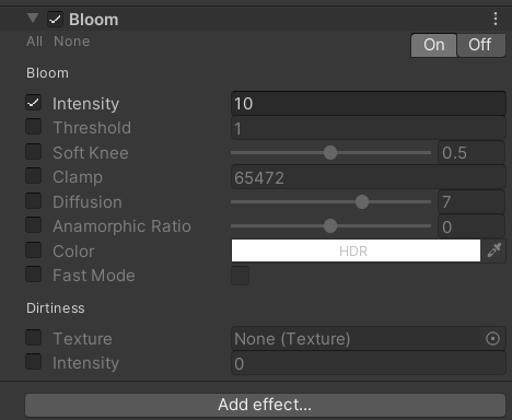 学习笔记：unity使用插件Post Processing处理后期效果入门（三）Bloom 辉光_unity辉光插件怎么添加-CSDN博客