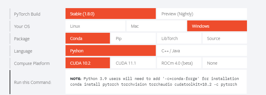 10分钟安装pytorch1.8_Alex抱着爆米花的博客-CSDN博客