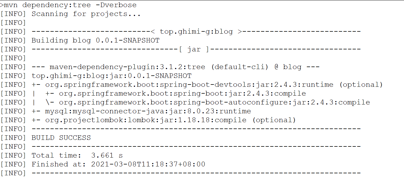Maven命令行查看依赖树_mvn dependency:tree-CSDN博客