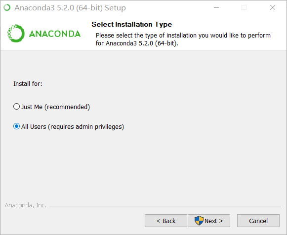 Anaconda3-5.2.0-Windows-x86_64(python3.6)安装以及虚拟环境创建和删除_anaconda3 5.2.0 python-CSDN博客