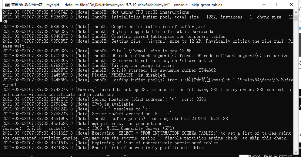 解决Mysql 的Access denied for user‘root‘@‘localhost‘ (using password: NO)问题_access denied for user ...