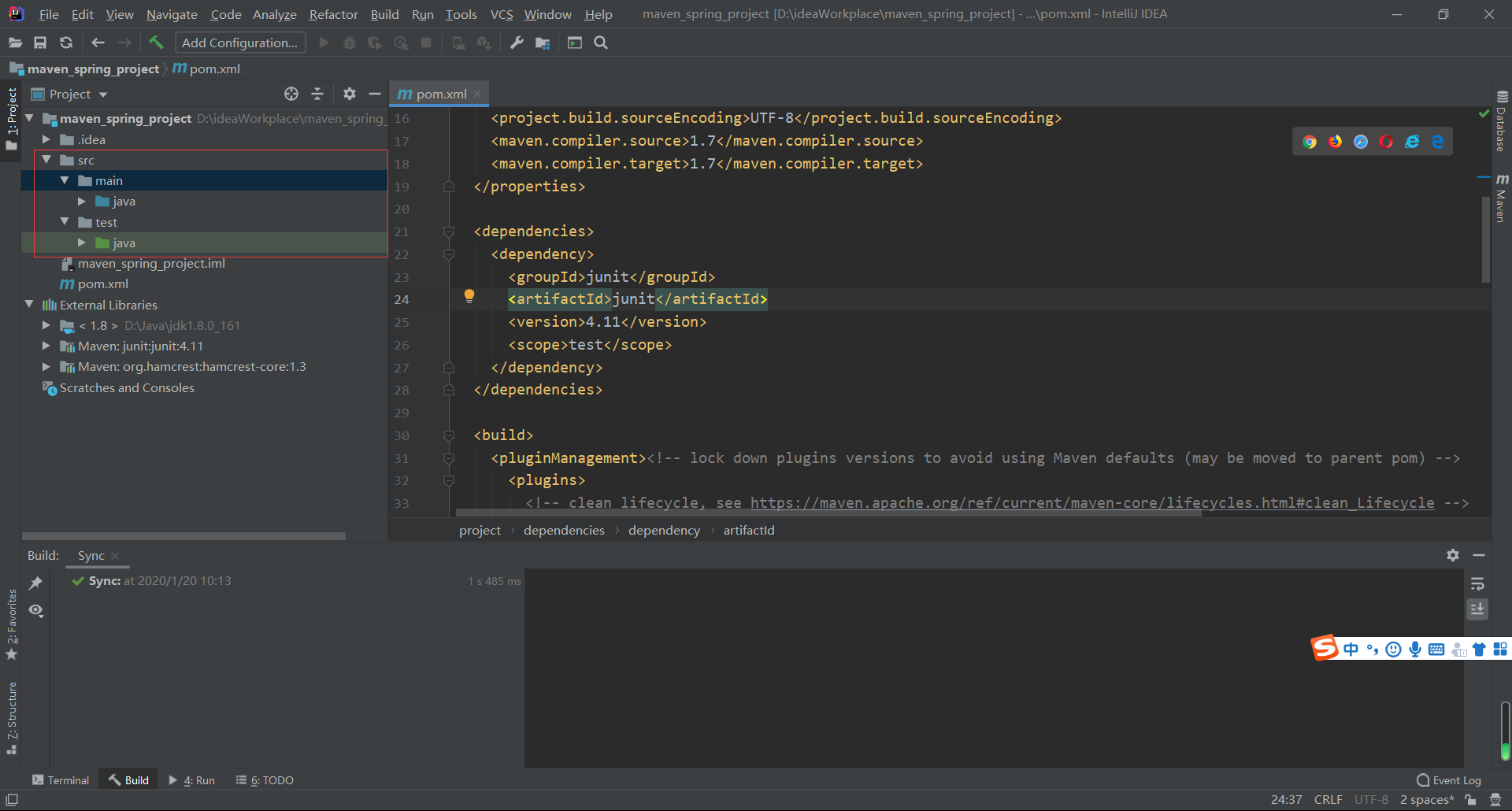 IDEA利用Maven创建一个Spring项目_idea使用maven创建spring-CSDN博客