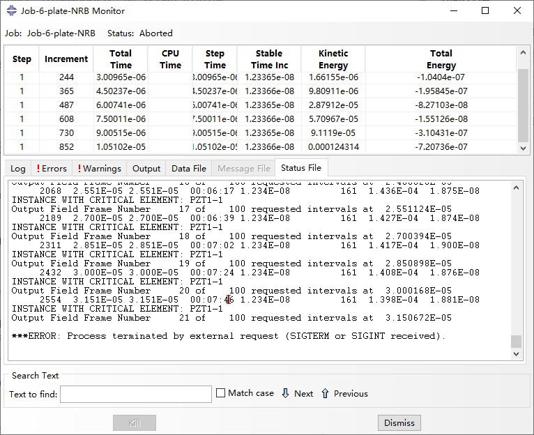 Abaqus idle 3600 seconds 或 Process terminated by external request 问题解决_process terminated by ...