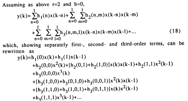 论文阅读 Neural Network Modeling of Nonlinear Systems Based on Volterra Series Extension of a Linear ...