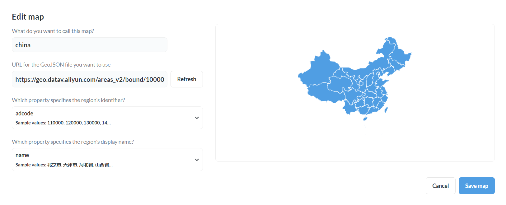 metabase的地图展示方式及切换地图源_metabase 中国地图-CSDN博客