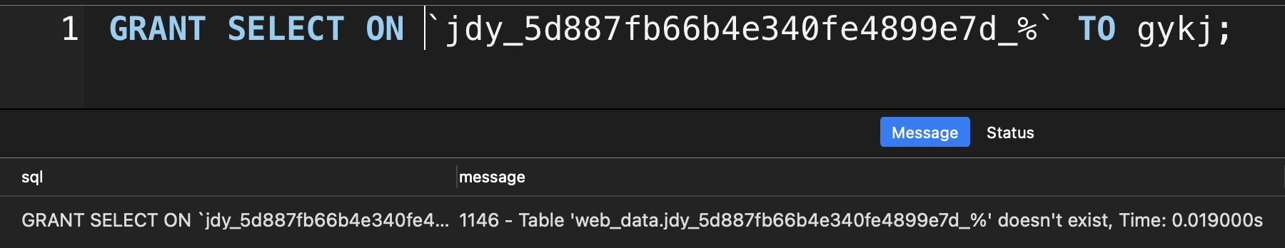 Mysql对以某字符开头的所有表grant Mysql用户赋权以某字符开头的数据库 Csdn博客