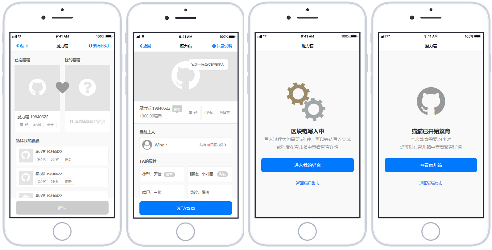 区块链宠物移动端交互原型模板、免费领取、宠物交易、宠物领养、宠物购买、宠物集市、用户中心、注册登录、订单管理、常用元件、通用元件、设计框架 ...