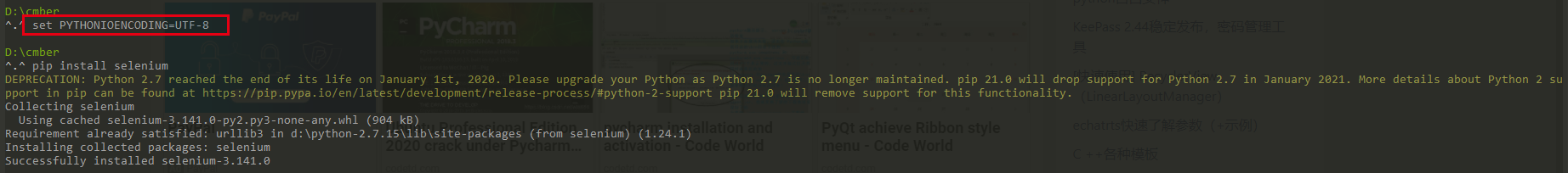 终端运行pip提示：LookupError: unknown encoding: cp65001 解决方案-CSDN博客