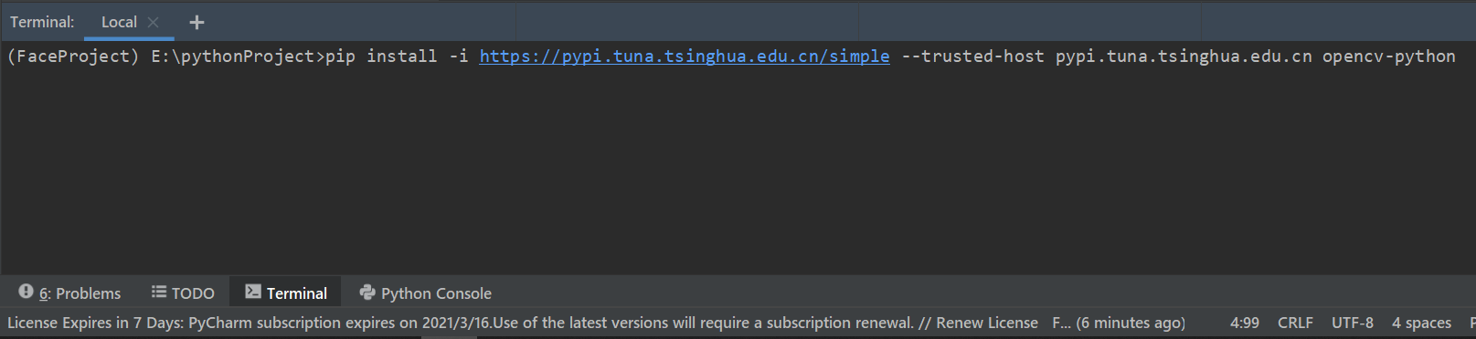 OpenCV 当前版本4.5.1 python的安装配置_opencv-python==4.5.1-CSDN博客