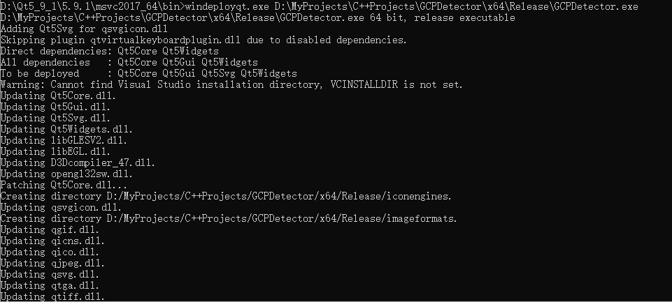 VS2017+QT This application failed to start because no QT platform plugin could be initialized ...
