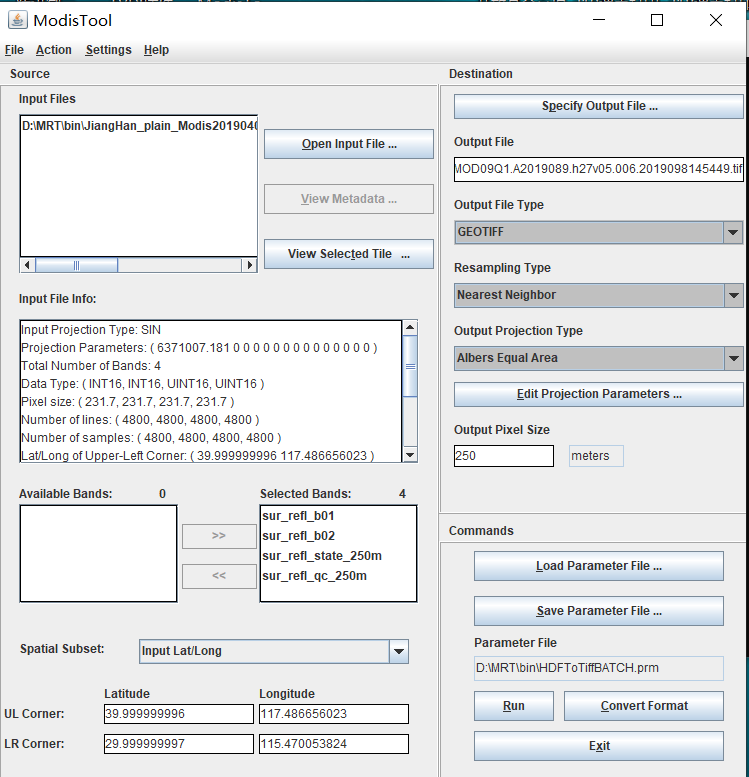 MRT批量处理HDF到TIFF文件 Modis HdfToTiff_batch_resample mrt-CSDN博客