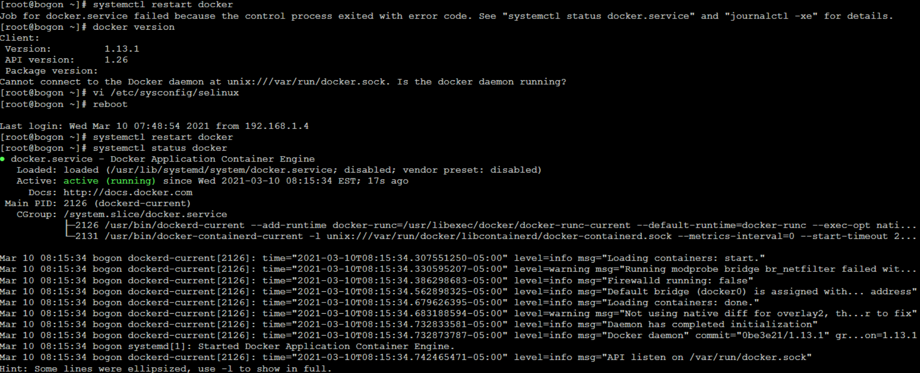 Docker启动失败解决方法 Docker Version只有client Csdn博客