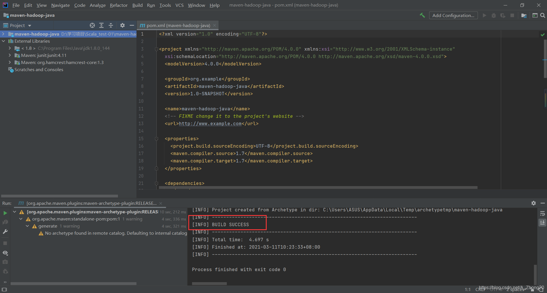 Hadoop——使用ideamaven开发java Hadoop项目用idea进行hadoop开发maven仓库 Csdn博客