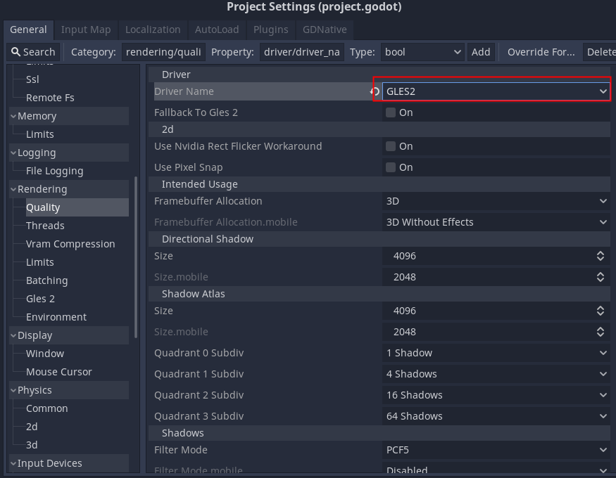Godot学习过程中所遇到的问题一：运行项目时报错：Unable to initialize Video driver.-CSDN博客