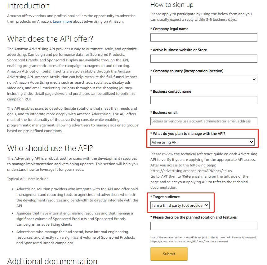 对接亚马逊 ads api( Amazon Advertising API) 第一章：申请授权-CSDN博客