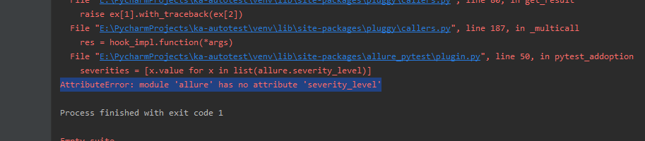 python中ModuleNotFoundError: No module named ‘allure.constants‘； ‘allure ...