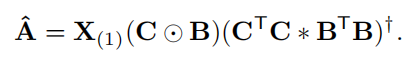 ALS计算CP分解_cp分解的交替最小二乘法_飞翔的红猪的博客-CSDN博客