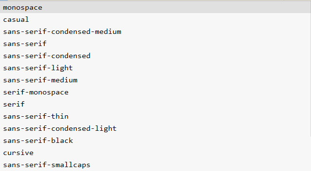 Android 自带的字体库、字体样式_sans-serif-medium-CSDN博客