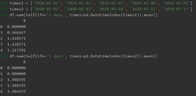 DataFrame指数权重窗口ewm使用： DataFrame.ewm([com, span, halflife, …])_df.ewm-CSDN博客
