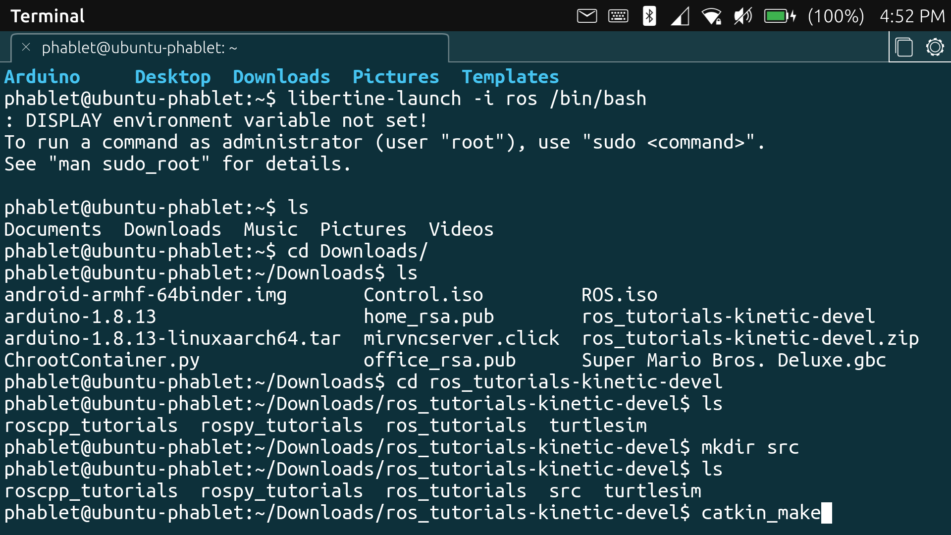 Linux手机使用catkin_make编译ROS机器人操作系统入门教程功能包记录_catkin make 入门-CSDN博客