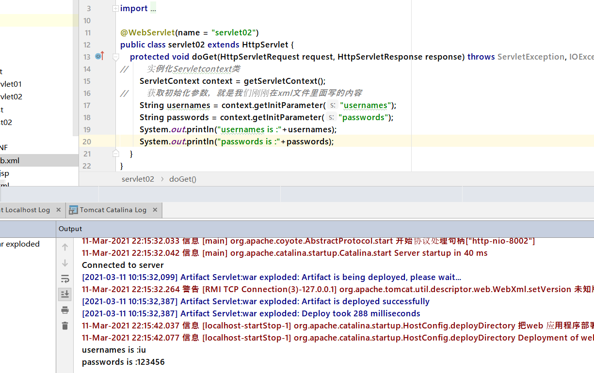 如何使用servletcontext类获取在xml里面的参数 2021 3 11 编写一个servlet 实现获取web Xml文件中的参数信息功能 Csdn博客