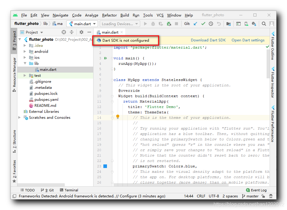 【错误记录】flutter 报错 Dart Sdk Is Not Configured Csdn博客