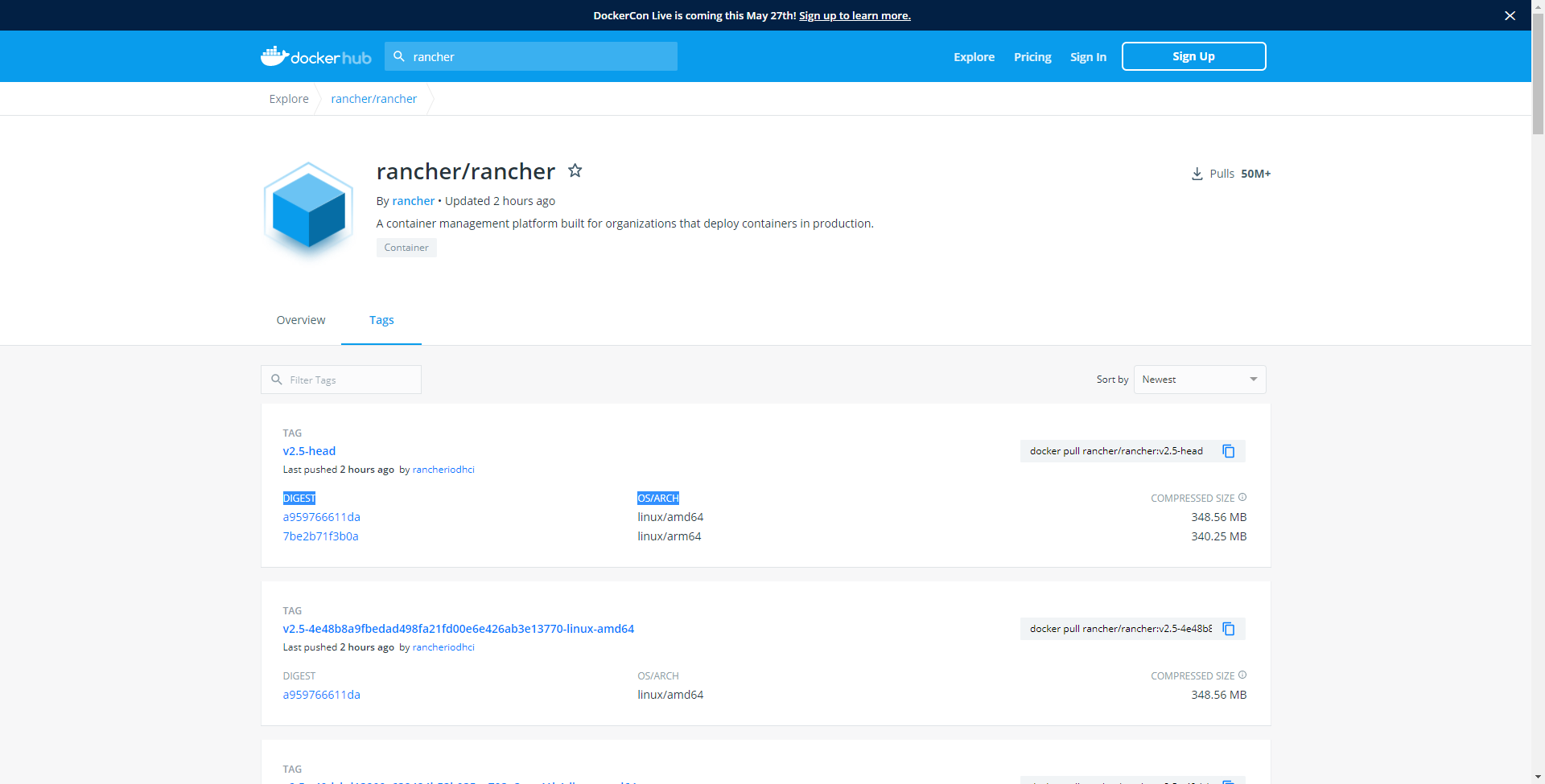 查看docker search之后的所有镜像分支版本_docker search 查看版本-CSDN博客