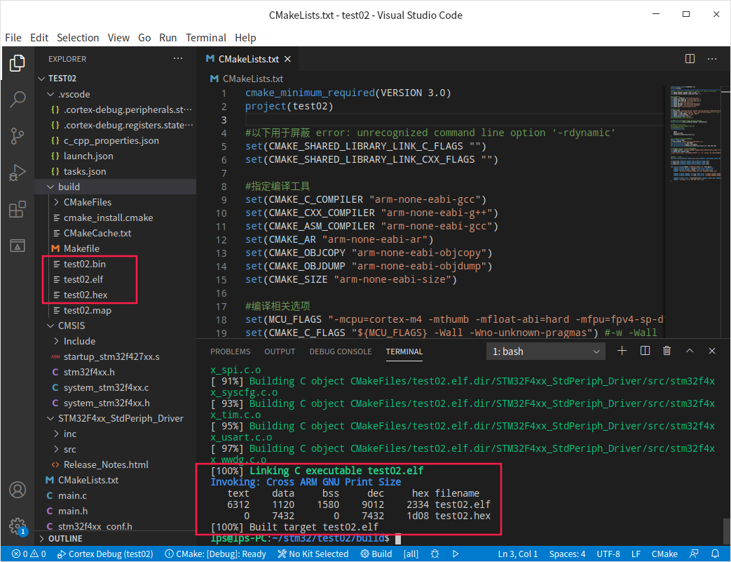 Linux下使用VSCode,GCC,OpenOCD实现STM32一键编译烧录调试（CMake篇）_linux如何仿真stm32-CSDN博客