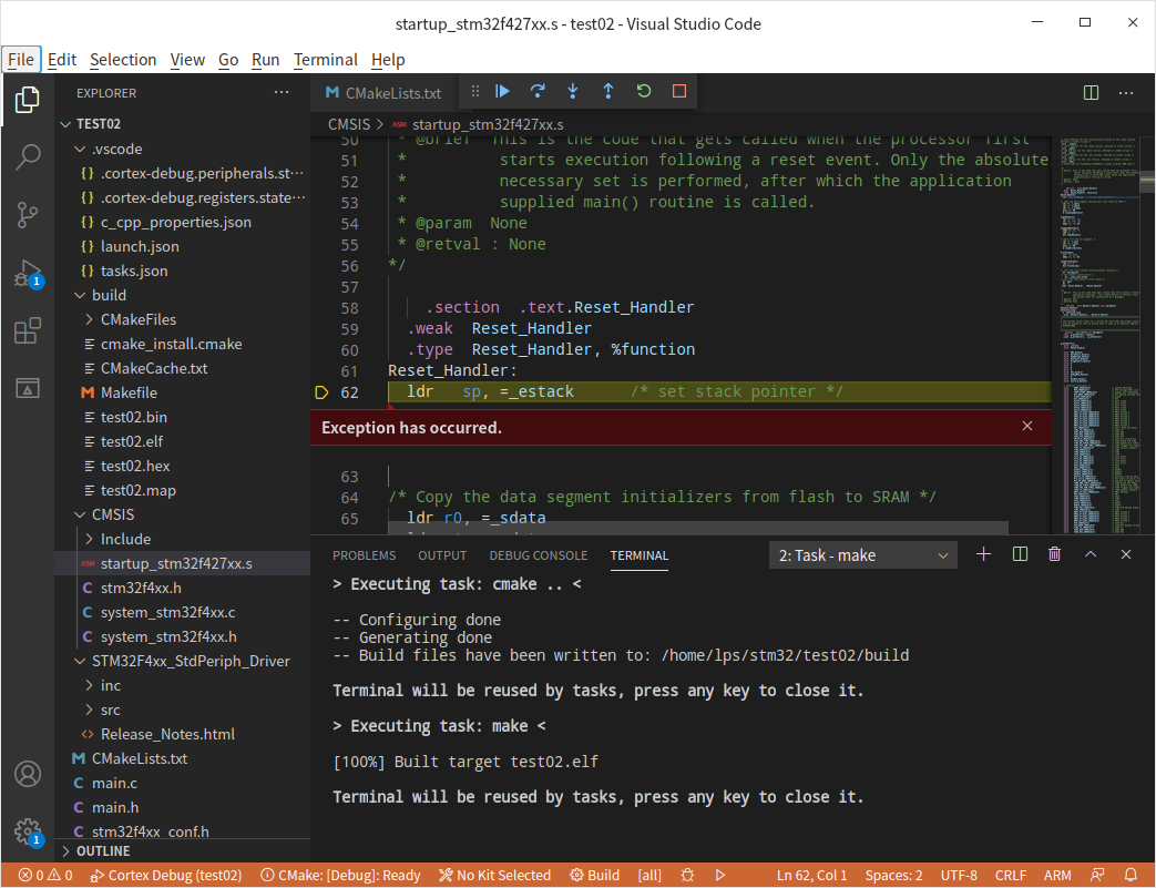 Linux下使用VSCode,GCC,OpenOCD实现STM32一键编译烧录调试（CMake篇）_linux如何仿真stm32-CSDN博客
