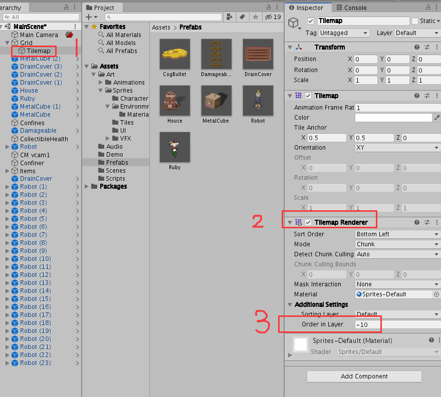 Unity 2d Tilemap Xxx物体 遮挡住其他物体如何解决 Unity2d图层遮挡了怎么办 Csdn博客