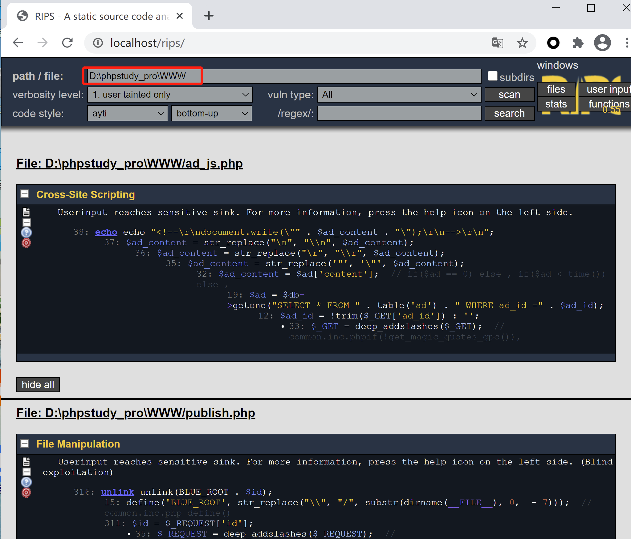 代码审计之rips之bluecms审计_bluecms 利用工具-CSDN博客