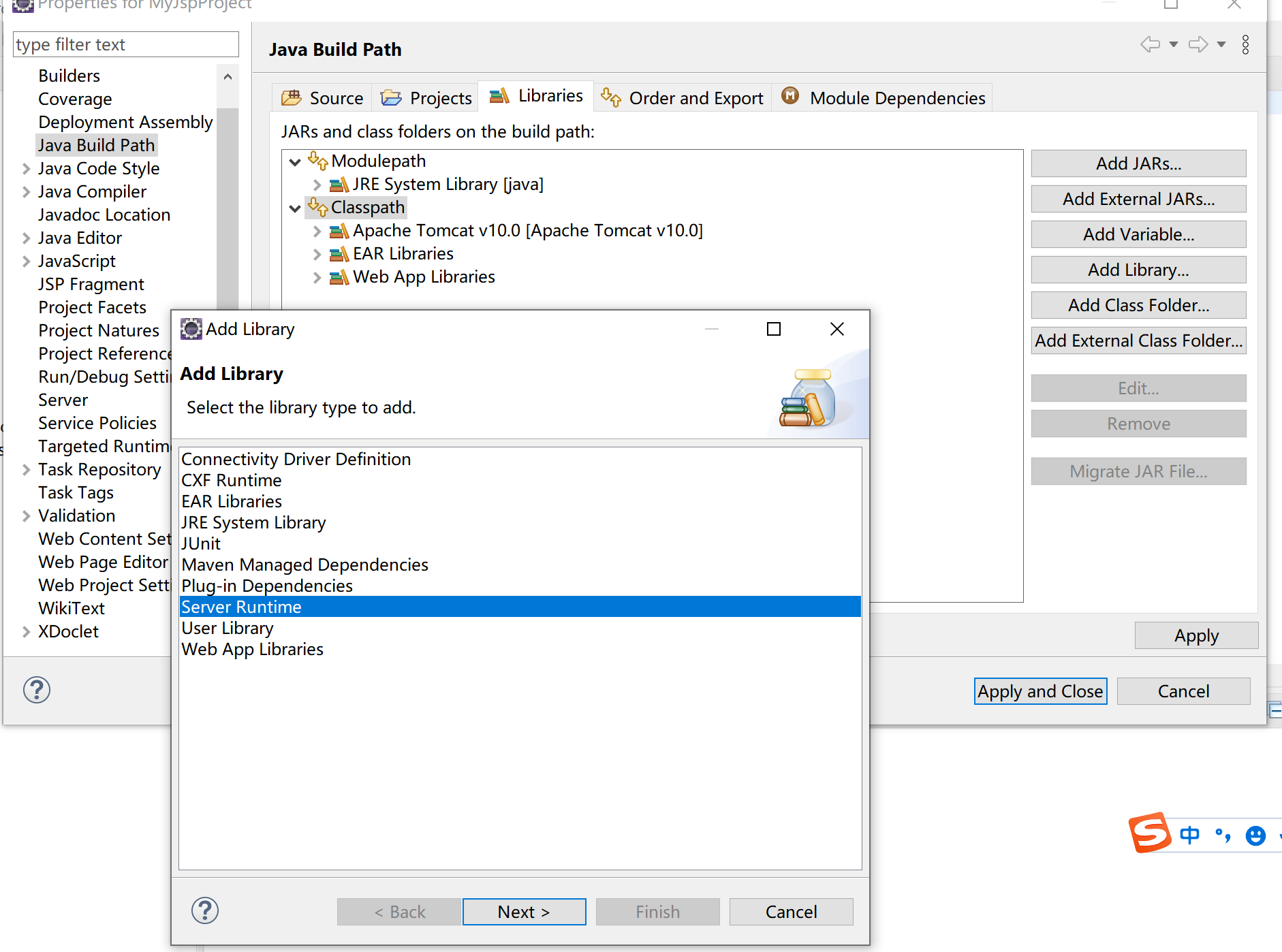 [JavaWeb]用eclipse编写JavaWeb时，报错The superclass “javax.servlet.http.HttpServlet[已经配置好Tomcat服务器 ...