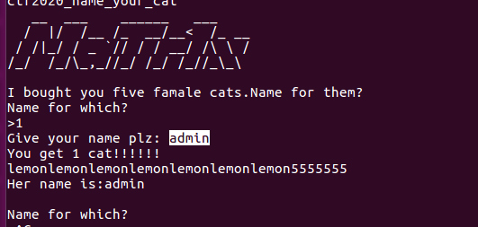 [BUUCTF]PWN——wustctf2020_name_your_cat（数组越界）_pwn ctf 越界写-CSDN博客