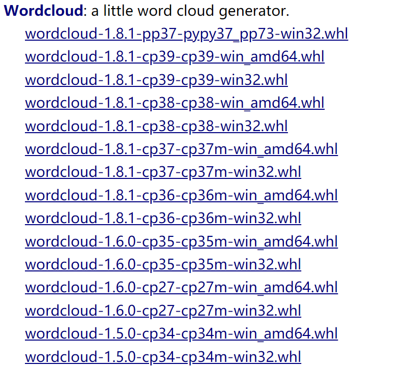 Python3 9使用pip安装 Wordcloud 库失败 Pip Install Wordcloud 出现valueerror Only Supported Csdn博客