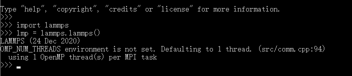 Windows10使用python调用lammps模块 Python黑洞网
