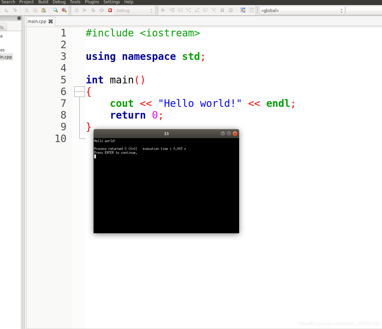 在虚拟机下Ubuntu里设置c++环境，并使用codeblocks 编写hello world_虚拟机安装codeclocks-CSDN博客