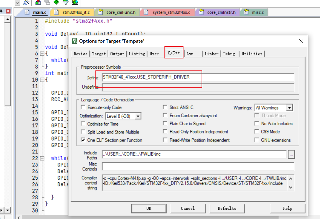 Keil5建立STM32标准库模板_stm32 keil 频率源-CSDN博客