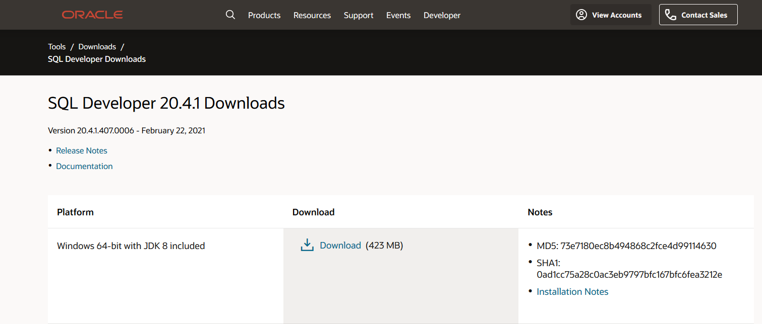 SQL Developer 20.4.1 Downloads-CSDN博客