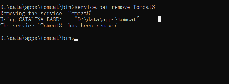 Windows下cmd卸载tomcat服务_windows tomcat 卸载-CSDN博客