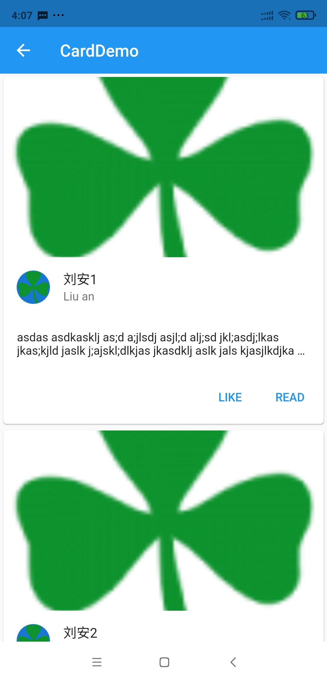 Flutter Card 卡片布局flutter Card Padding Csdn博客 