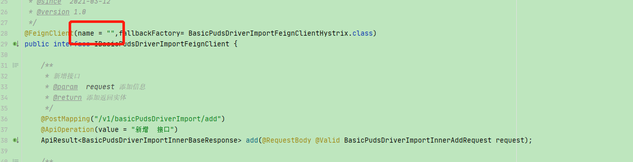 java.lang.IllegalStateException: Either ‘name‘ or ‘value‘ must be provided in @FeignClient ...