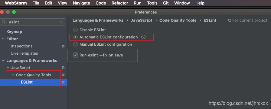 Webstorm设置保存时自动修复eslint,代码格式化 Webstorm 保存时自动调整代码 江湖人称向前兄的博客 Csdn博客