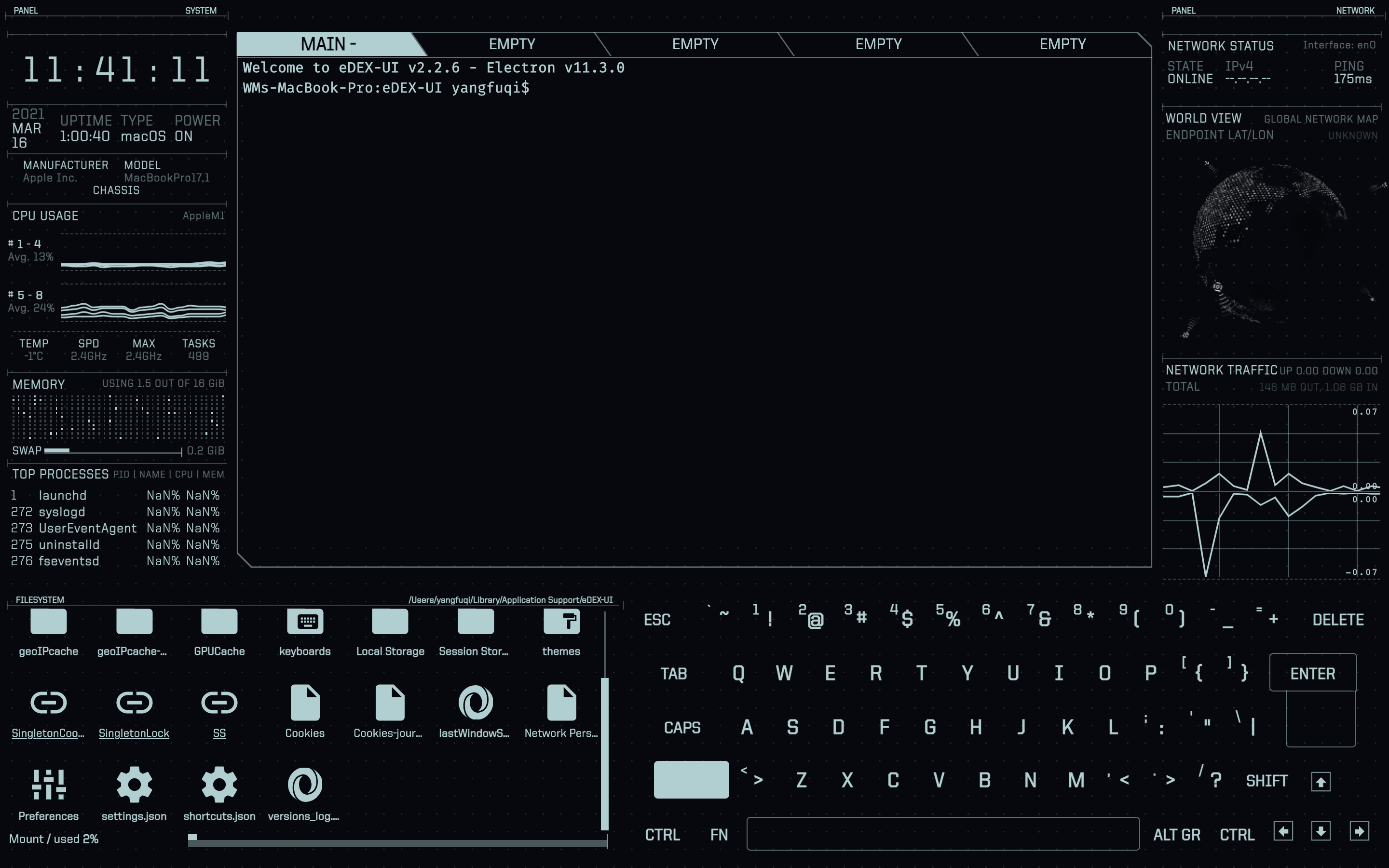 Mac安装eDEX-UI以及后续Python环境配置_edexui安装-CSDN博客