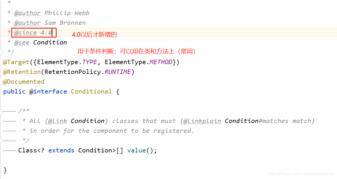 Spring40以后新增加的注解conditional的使用conditional Spring的作用 Csdn博客