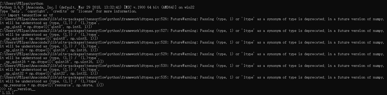 python3.6+Tensorflow1.13.1安装笔记，使用环境windows10，编译器vscode_python3.6装tensorflow哪个版本-CSDN博客