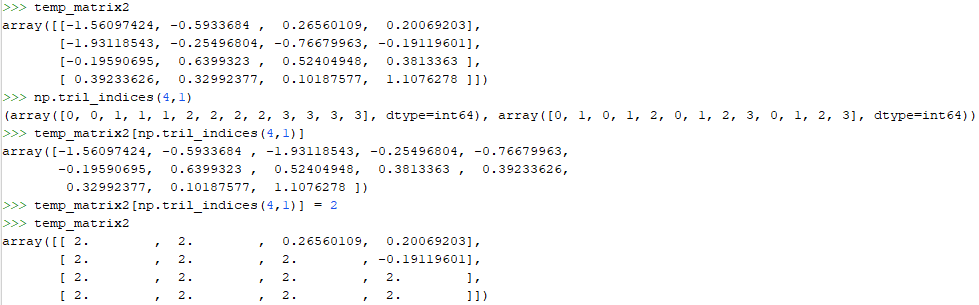 【冰糖Python】numpy：上三角矩阵 下三角矩阵 numpy.triu() numpy.triu_indices() numpy ...
