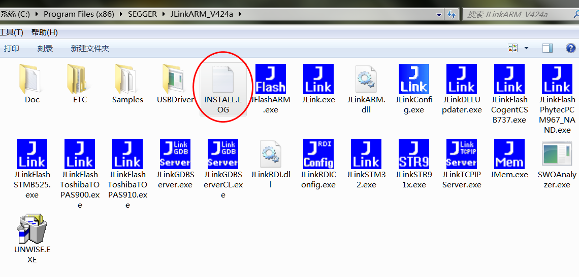 卸载jlink驱动出现Could not open INSTALL.LOG file错误解决方案_could not open ...